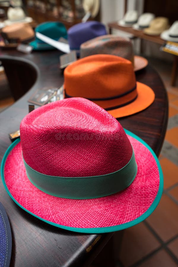 Coloured panama hats stock photo. Image of coloured, traditional - 83260200