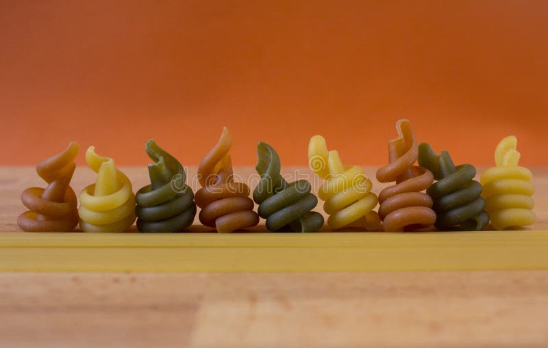 3 coloured pasta line stock image. Image of tomato, green - 62340899