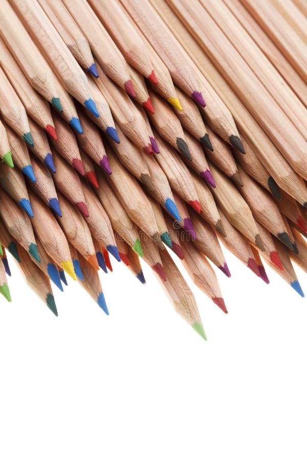 Coloured pencils stock photo. Image of school, assortment - 49176182
