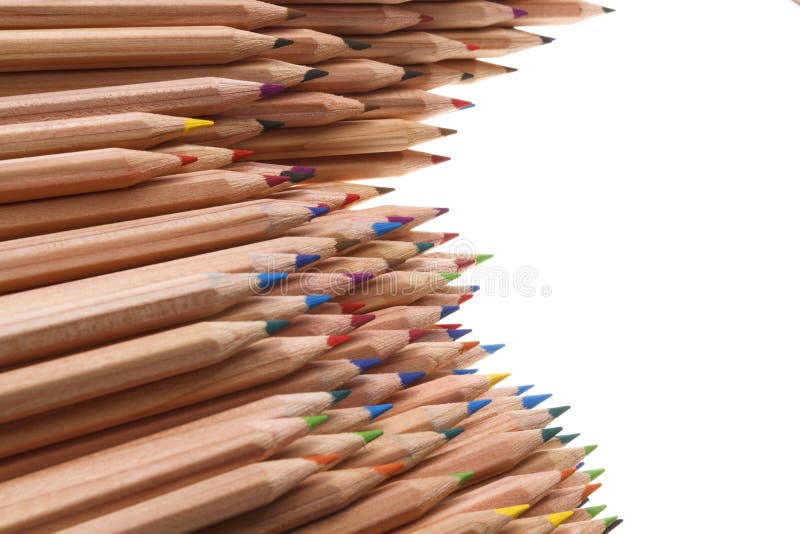 Coloured pencils stock photo. Image of multicoloured - 49176624