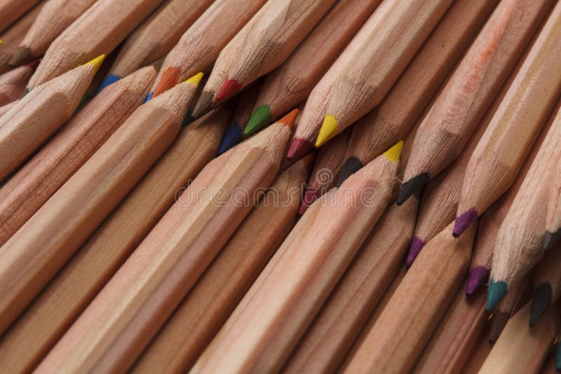 Coloured pencils stock photo. Image of close, multicoloured - 49177048