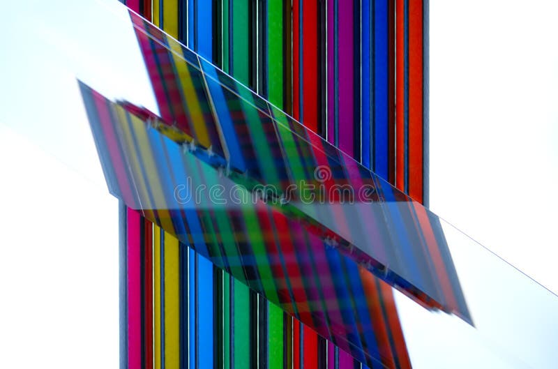 Triangular Prism Desk Clock Wet with Water Droplets. Stock Photo ...