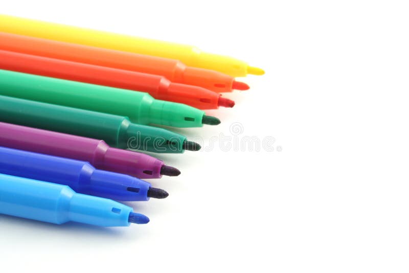 Coloured Pens stock image. Image of colorful, material - 1345815