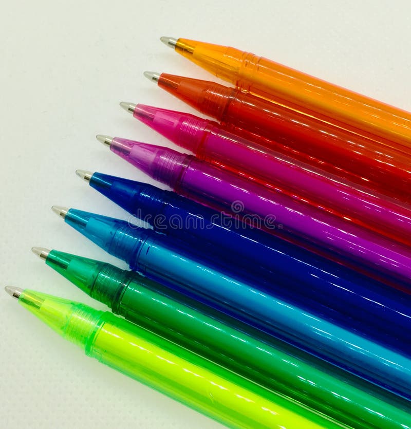 Coloured pens stock photo. Image of green, blue, white - 147278284