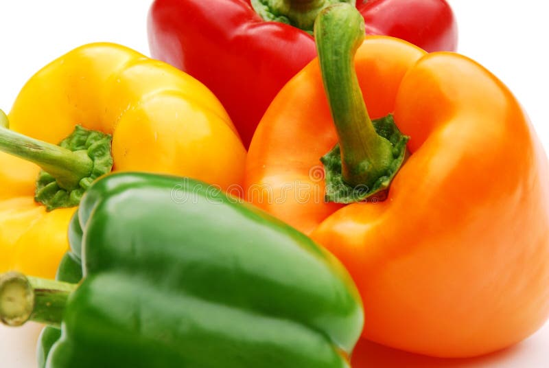 Coloured peppers stock photo. Image of green, summer, yellow - 5815416