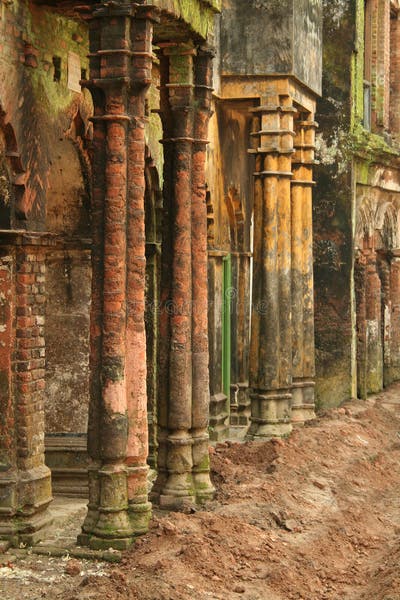 Coloured pillars stock image. Image of building, color - 3897863