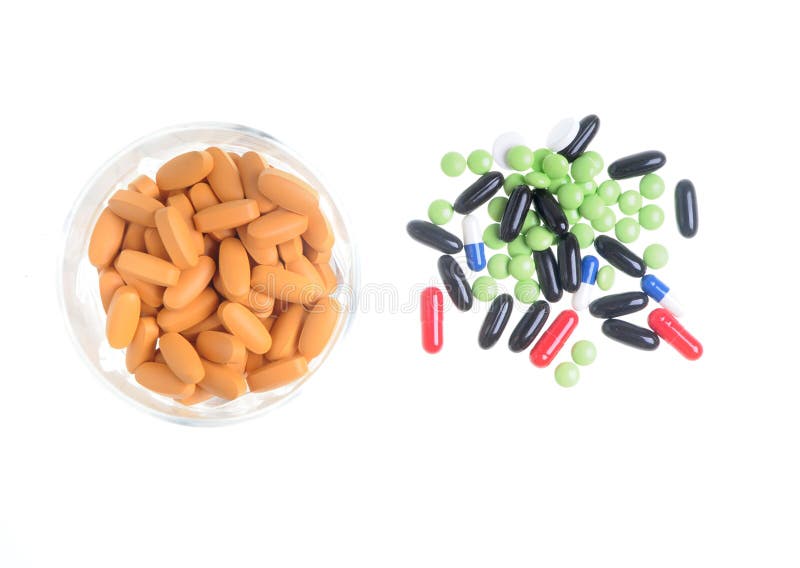 Coloured pills stock photo. Image of close, dose, detail - 38596122