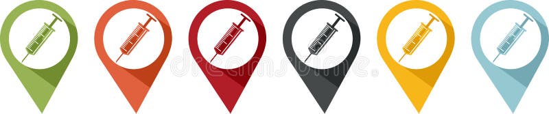 Coloured Pins Stock Illustrations – 67 Coloured Pins Stock ...