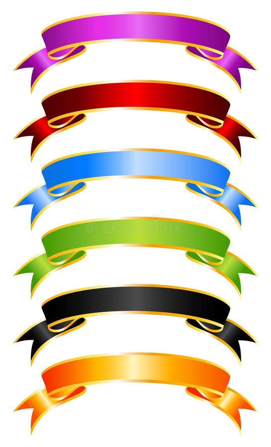 Coloured ribbons stock vector. Illustration of line, blank - 11449828
