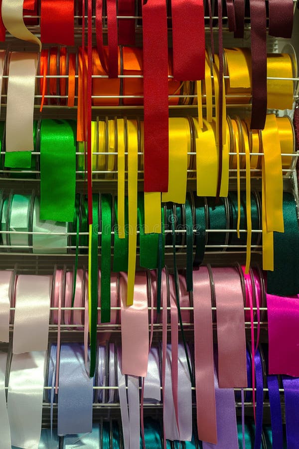 Coloured satin ribbons stock image. Image of color, colorful - 88834677