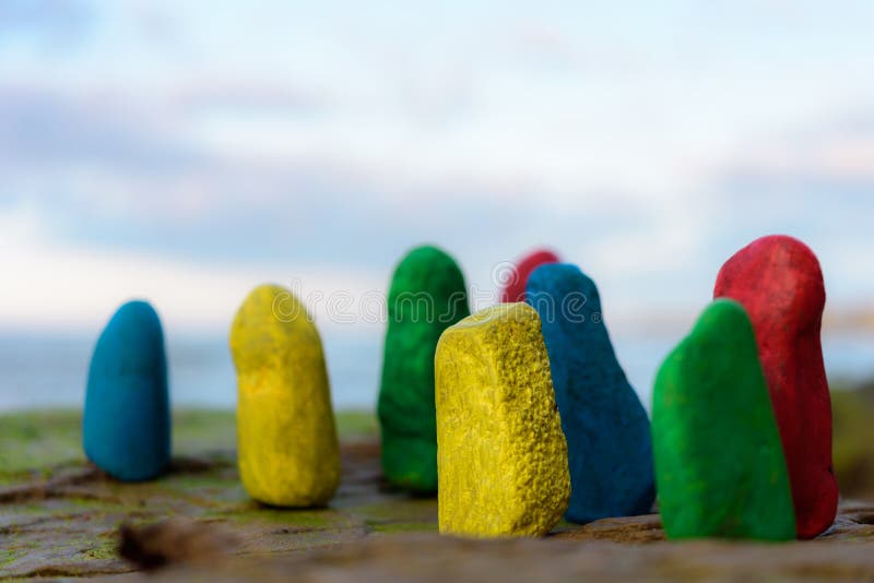 Coloured sea stones stock image. Image of compound, coast - 90781037
