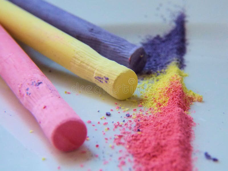 Coloured shaved chalk line stock image. Image of pink - 97475489