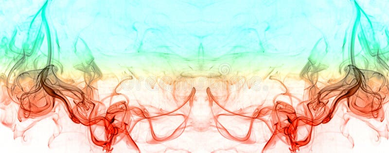 Coloured Smoke Pattern Art on White Background Stock Photo - Image of ...