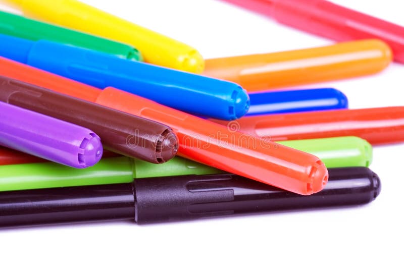 Coloured soft-tips stock image. Image of rainbow, love - 11452951