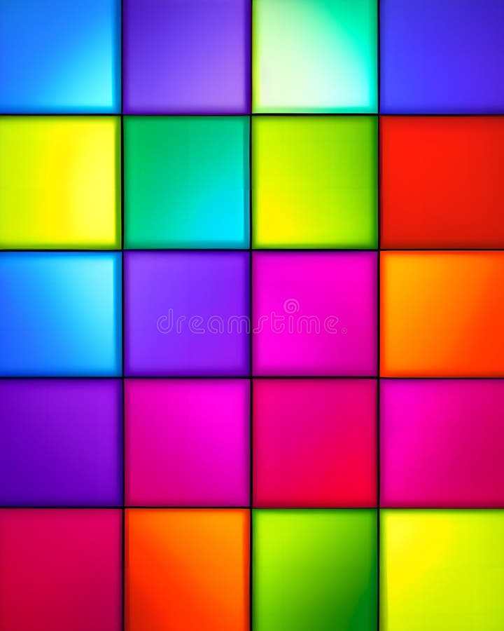Coloured Squares Background Stock Illustration - Illustration of orange ...
