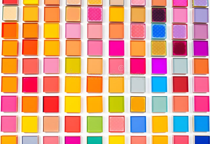 Coloured Squares on a White Background Stock Illustration ...