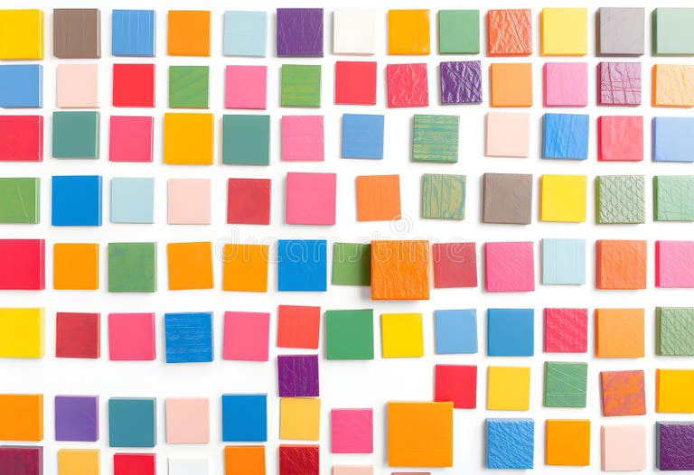 Coloured Squares on a White Background Stock Illustration ...