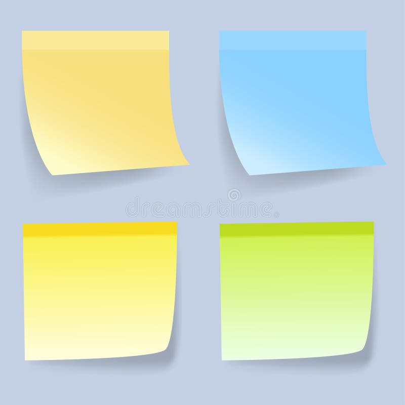 Coloured Sticky notes stock vector. Illustration of business - 84872552
