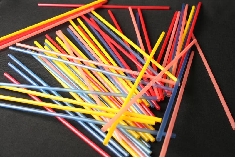 Coloured Straws stock photo. Image of yellow, thin, background - 5713544