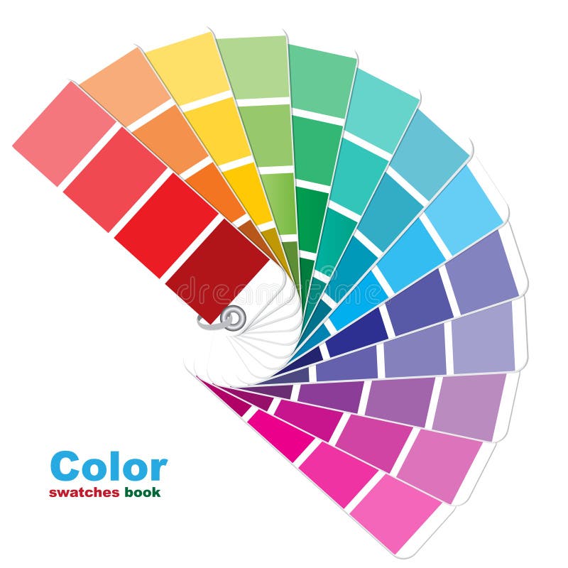 Coloured swatches book. stock vector. Illustration of collection - 85142111