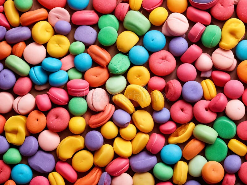 Coloured Sweets Background - Generated by Ai Stock Illustration ...