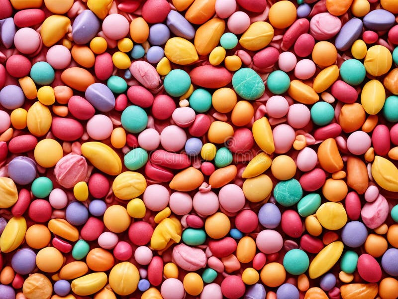 Coloured Sweets Background - Generated by Ai Stock Illustration ...