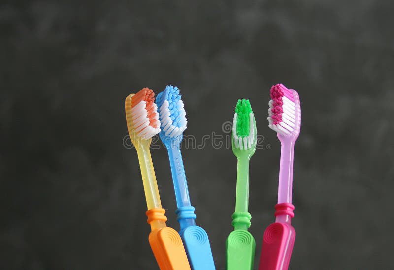 Coloured teeth brush stock photo. Image of tartar, hygiene - 7137304