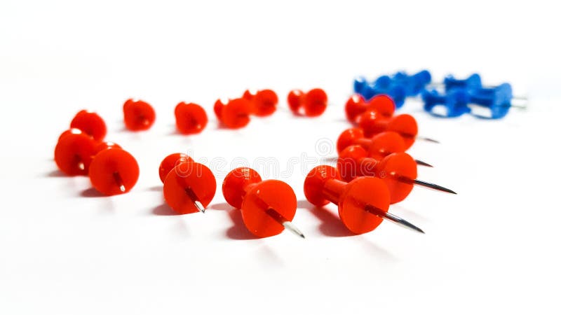Coloured Thumbtacks - Heart-shaped Stock Photo - Image of coloured ...