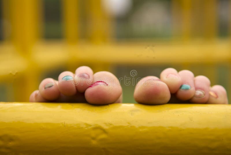 Coloured Toes stock image. Image of toes, child, climbing - 6053759