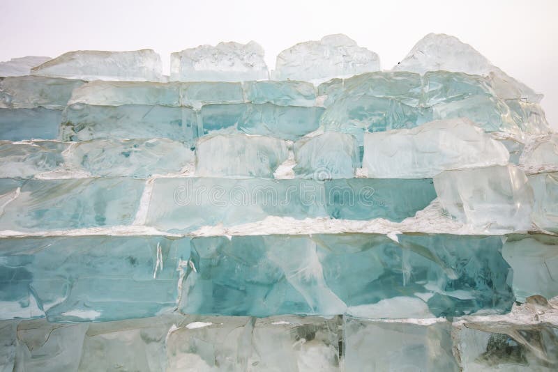 Coloured Walls Built of Ice Stock Photo - Image of outdoor, strong ...
