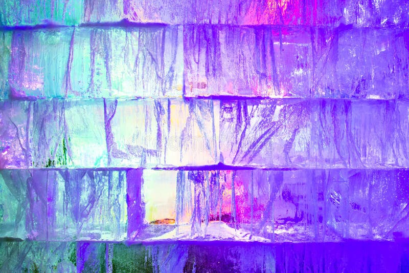 Coloured Walls Built of Ice Stock Photo - Image of cold, frosty: 386641206