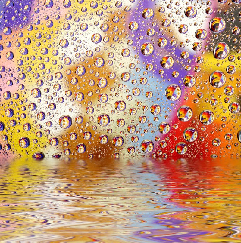 Coloured water drops stock photo. Image of orange, ripples - 8574170