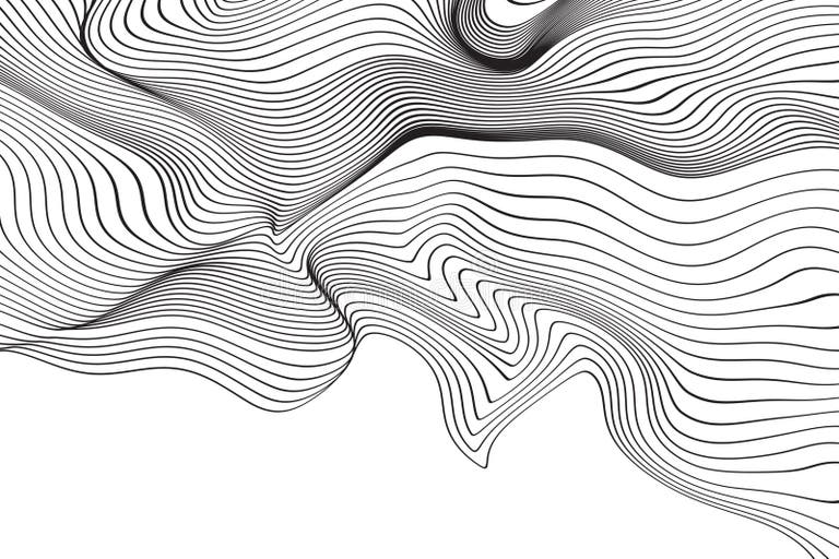A Coloured Wavy Line Background Stock Illustration - Illustration of ...