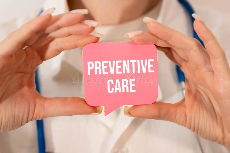 A Coloured Wooden Block with Text PREVENTIVE CARE. Stock Image - Image ...