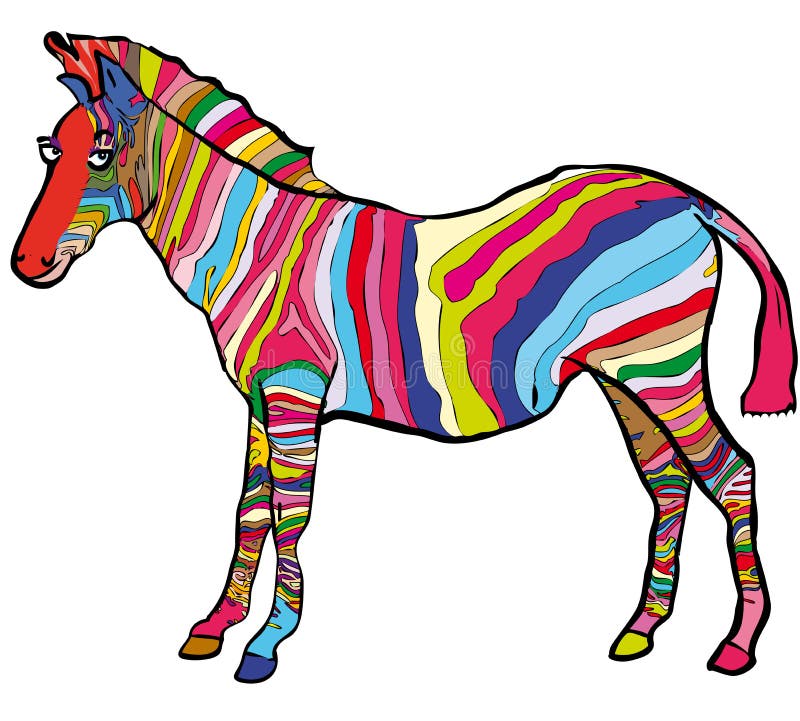 Surreal Zebra Woman, Stripes, Girl Stock Illustration - Illustration of ...