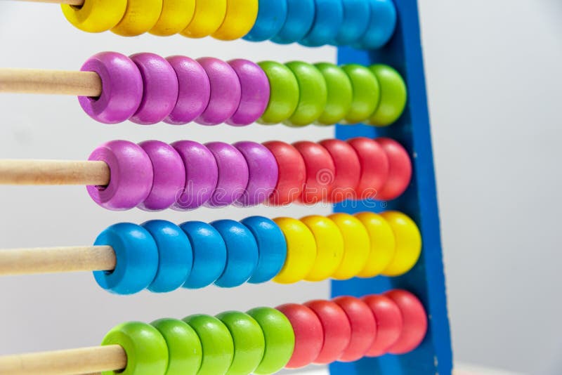 Old Abacus on White Isolated Background Stock Image - Image of ...