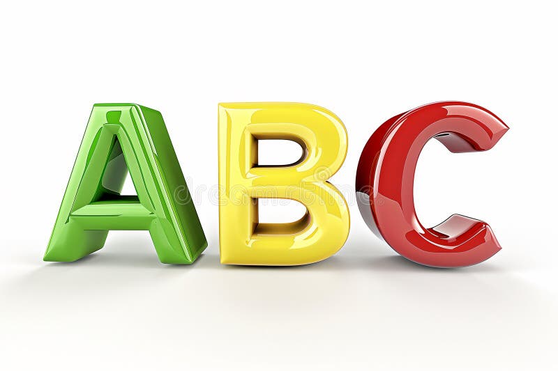 Colourful ABC Alphabet Text Letters for Children S School Education To ...