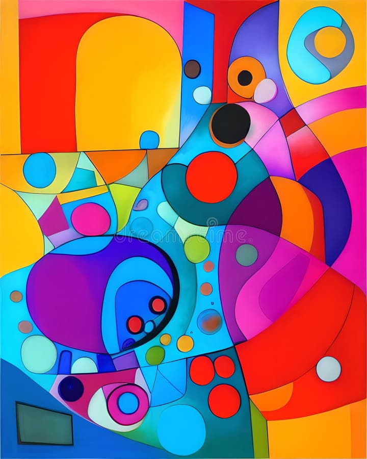 Colourful Abstract Art stock illustration. Illustration of colourful ...