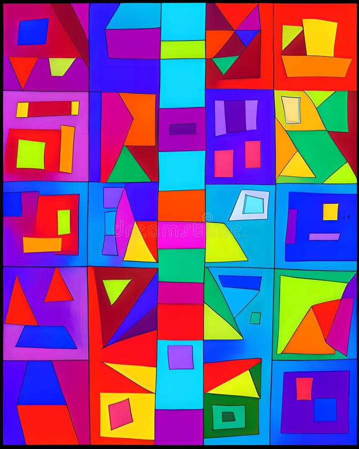 Colourful Abstract Art stock illustration. Illustration of colours ...