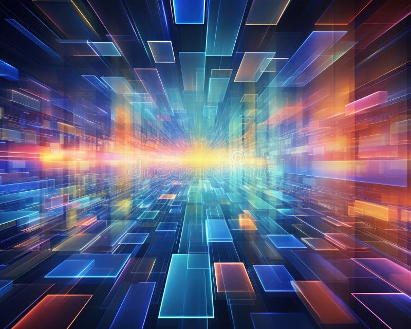 Colourful Abstract Technology Background. Stock Illustration ...