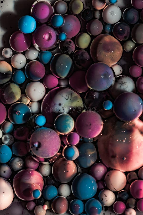 Colourful Acrylic Bubbles.Abstract Ink Design Template Mixed Texture ...