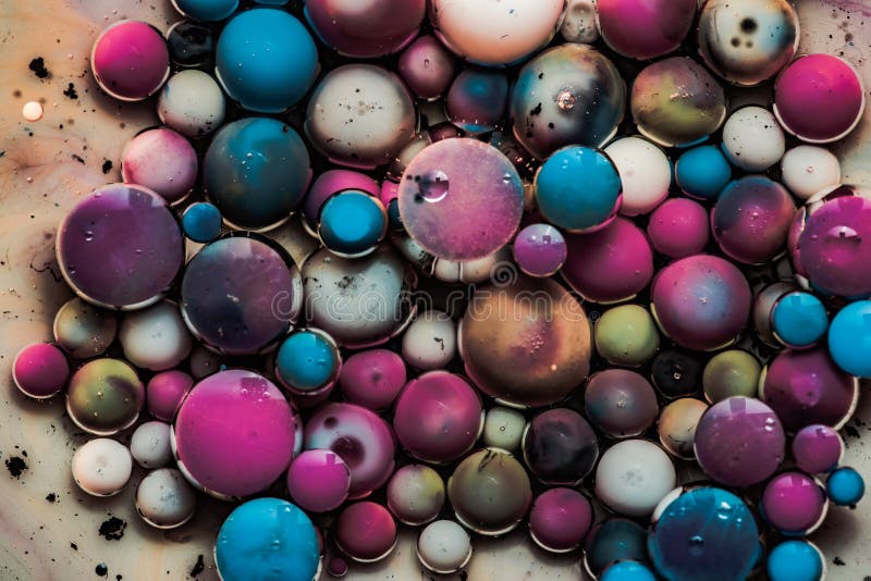 Colourful Acrylic Bubbles.Abstract Ink Design Template Mixed Texture ...