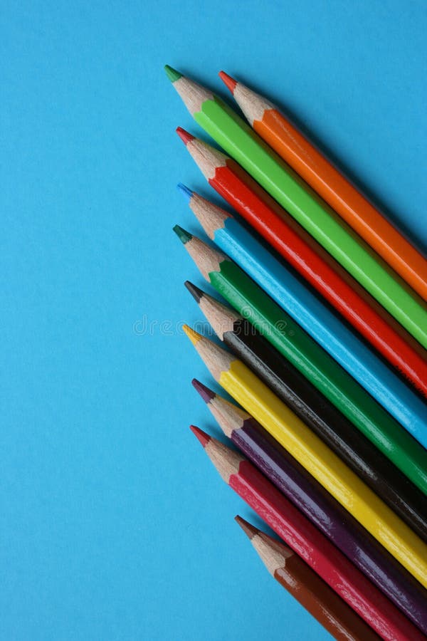 Colourful Alignment Pointing Upwards Stock Photo - Image of background ...