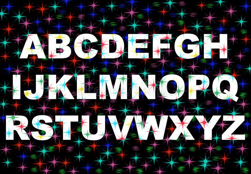 Colourful Alphabet with Capital Letters Stock Illustration ...