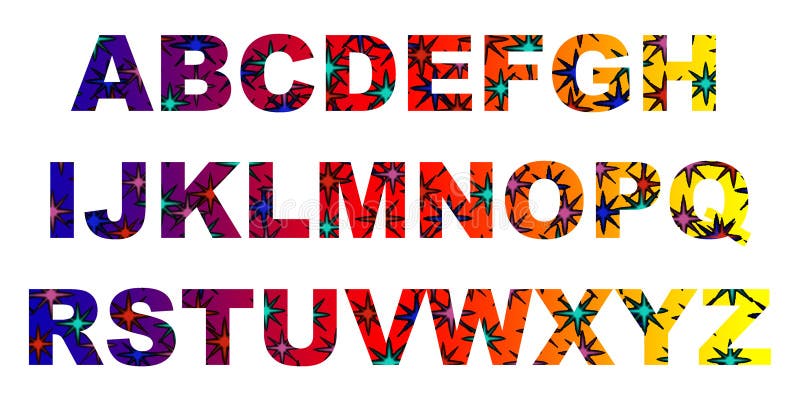 Colourful Alphabet with Capital Letters Stock Illustration ...