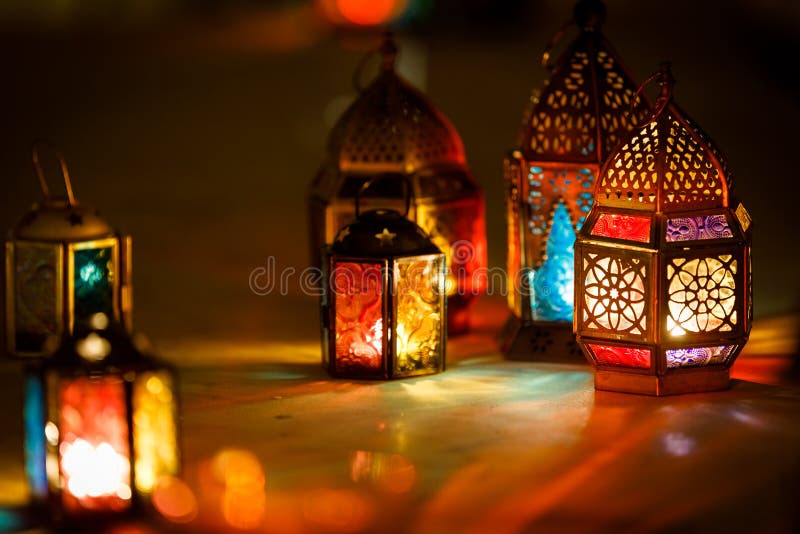 Colourful Arabic Ramadan Lantern Stock Image - Image of arab, lanterns ...