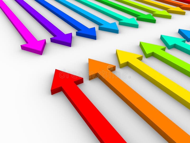 Colourful arrows stock illustration. Illustration of connection - 11479926