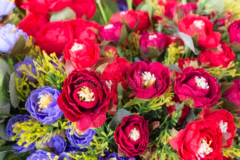 Colourful Artificial Flower Made from Plastic and Fabric. Stock Photo ...