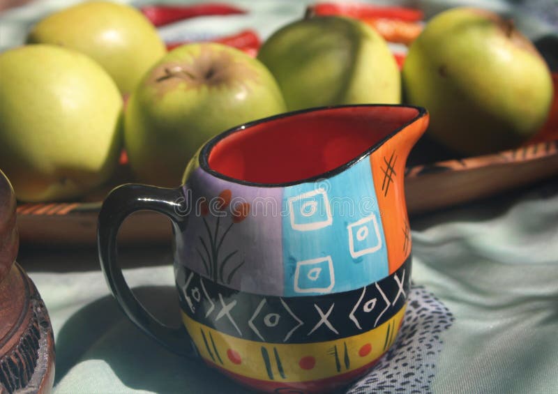 Colourful Artistic Milk Jug Stock Image - Image of refreshment, object ...