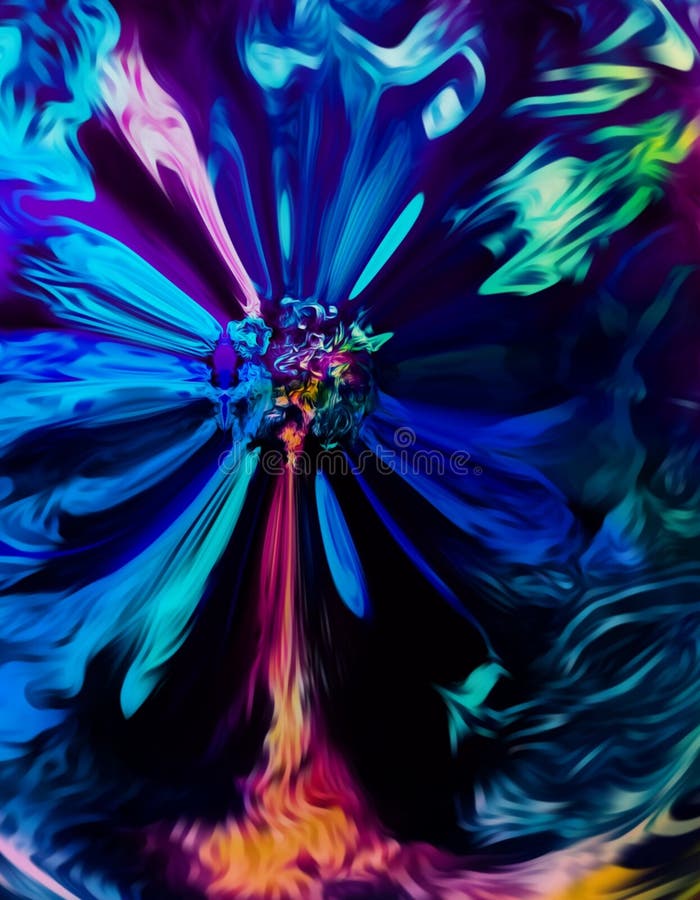 Colourful Artwork Abstract Trippy Psychedelic Stock Photo - Image of ...
